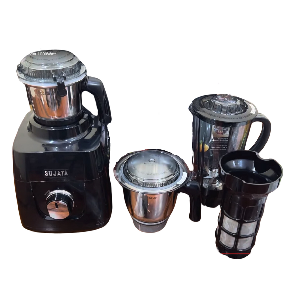 Sujata MG01 Mixer Grinder, 1000W, 3 Jars