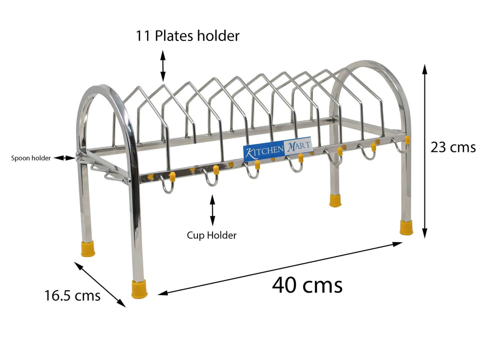 Kitchen Mart Stainless steel Plate Stand (3 in 1)